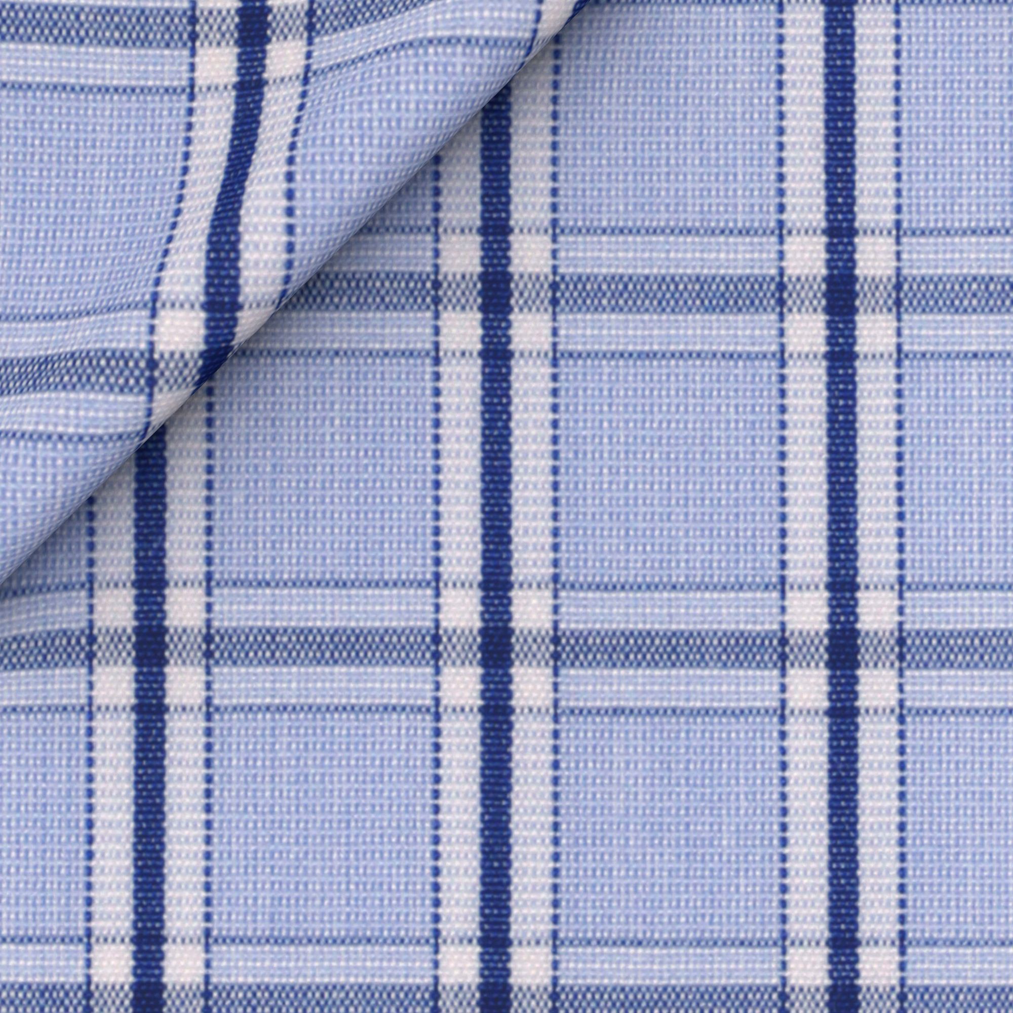 Light Blue and Navy Multi Check - Senszio