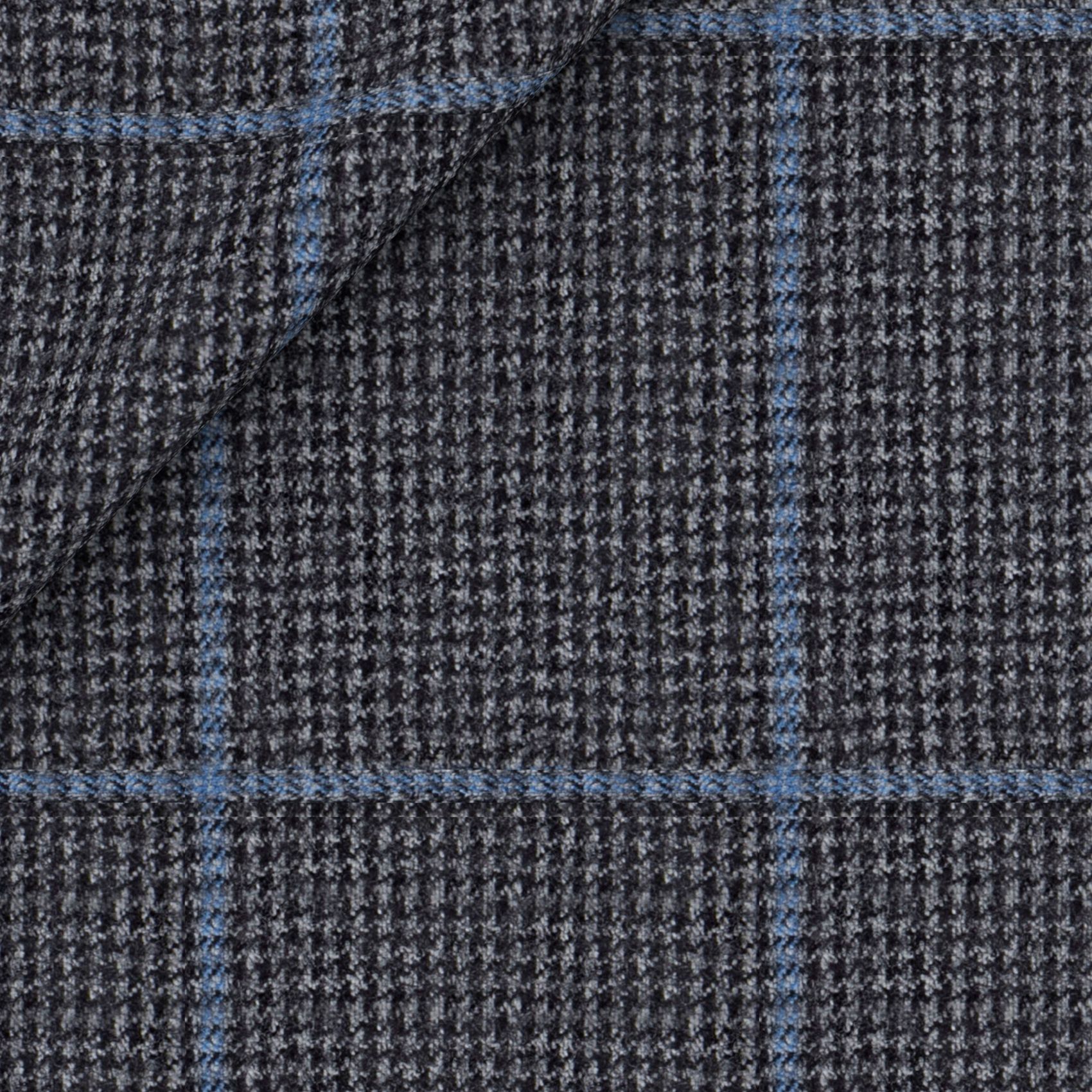 Grey Houndstooth & Blue Plaid - Senszio