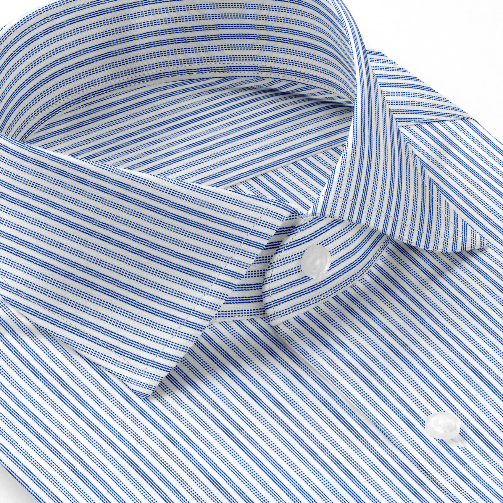 Blue & White Dobby Stripes - Senszio